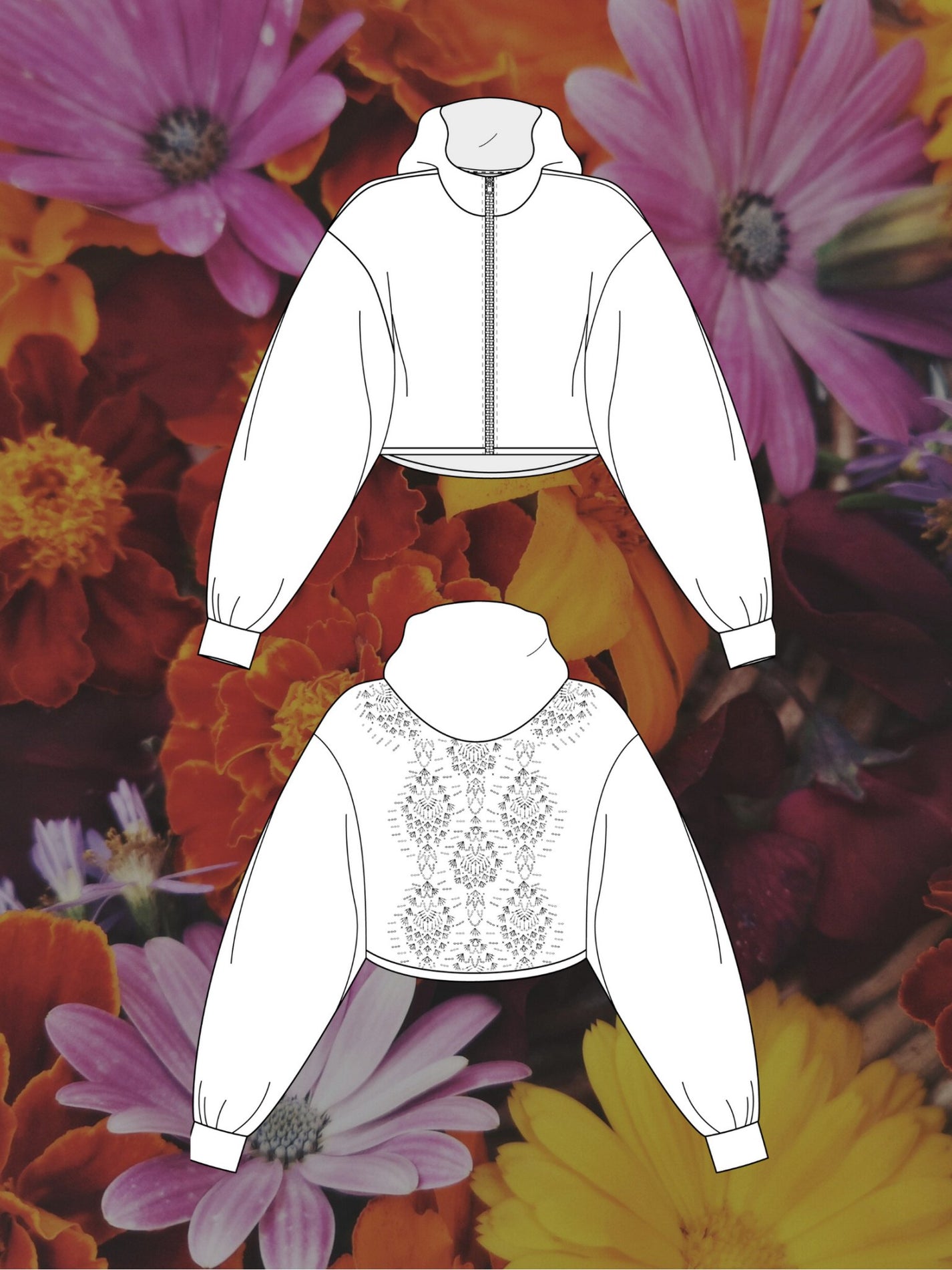 BATWING HOODIE crochet pattern: Oversize cropped hoodie – Maana Crafts