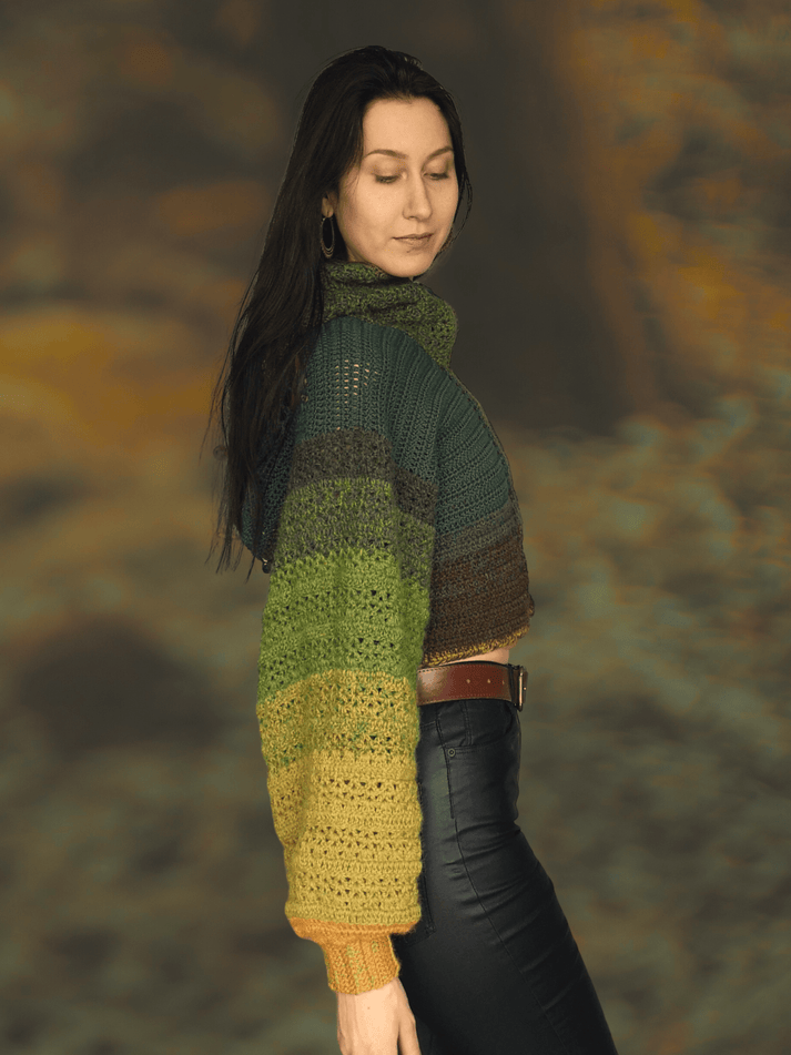 BATWING HOODIE crochet pattern: Oversize cropped hoodie – Maana Crafts