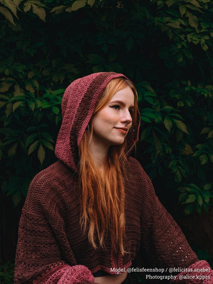 BATWING HOODIE crochet tutorial: Oversize cropped hoodie – Maana Crafts